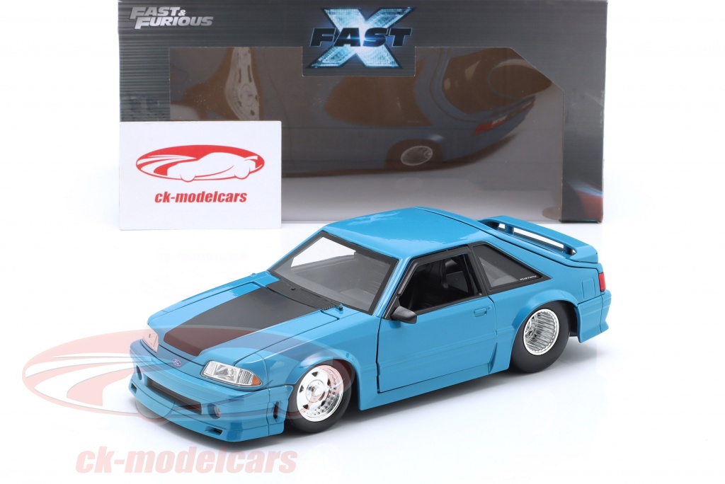 Jadatoys 1:24 Ford Mustang GT 1989 Fast X (Fast & Furious 10) 青 ...