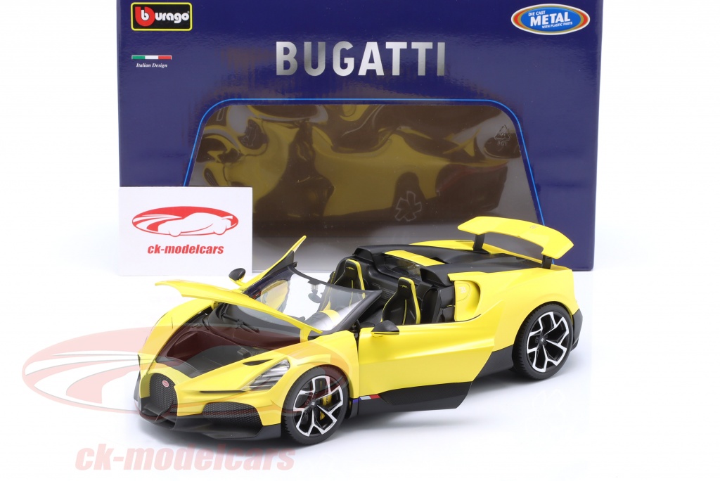 Bburago 1:18 Bugatti W16 Mistral Ano de construção 2023 amarelo 18 ...