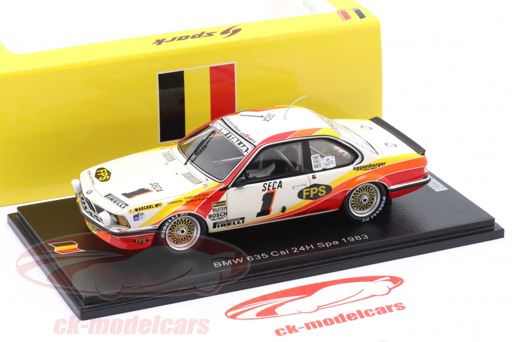 Spark 1:43 BMW 635 CSi #1 24h Spa 1983 Kelleners, Grano, Cecotto SB650 Modellauto SB650 ...
