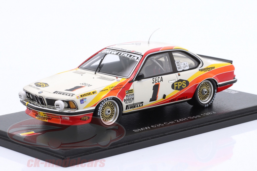 Spark 1:43 BMW 635 CSi #1 24h Spa 1983 Kelleners, Grano, Cecotto SB650 ...