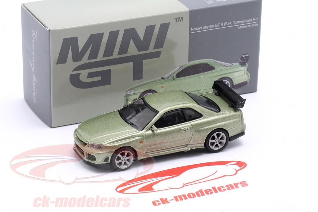 True Scale 1:64 Nissan Skyline GT-R (R34) Tommy Kaira millenium jade MGT00697R Modellauto ...