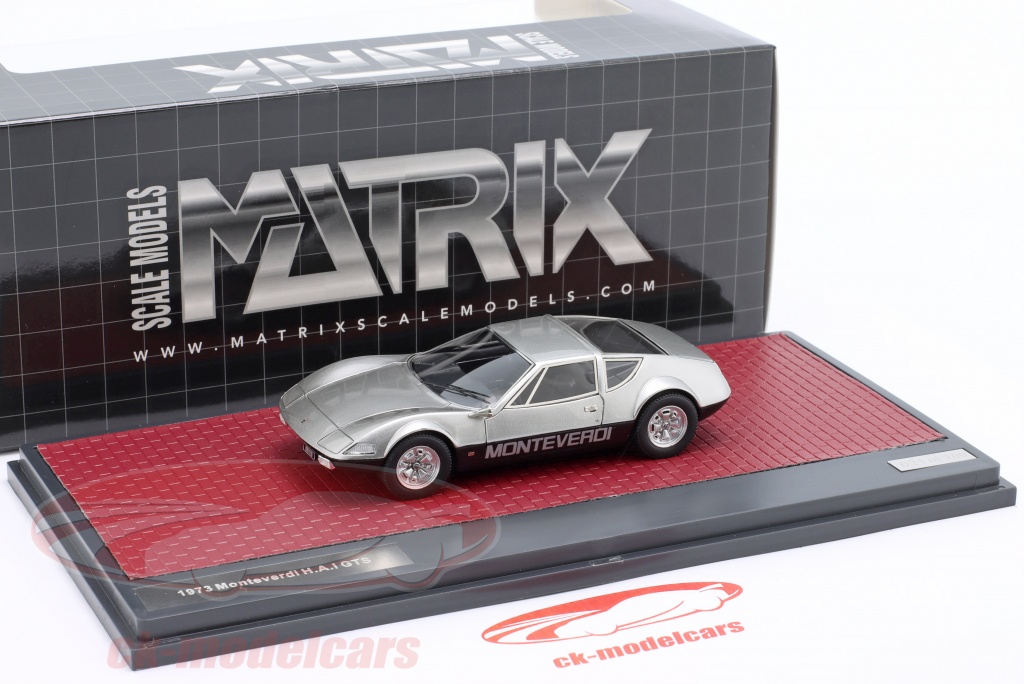 Matrix 1:43 Monteverdi Hai GTS year 1973 silver / black MX41308-032 model car MX41308-032 ...