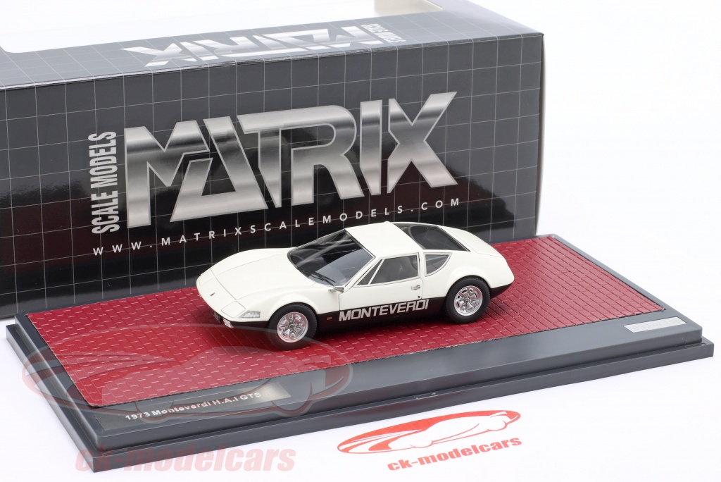 Matrix 1:43 Monteverdi Hai GTS year 1973 white / black MX41308-033 model car MX41308-033 ...
