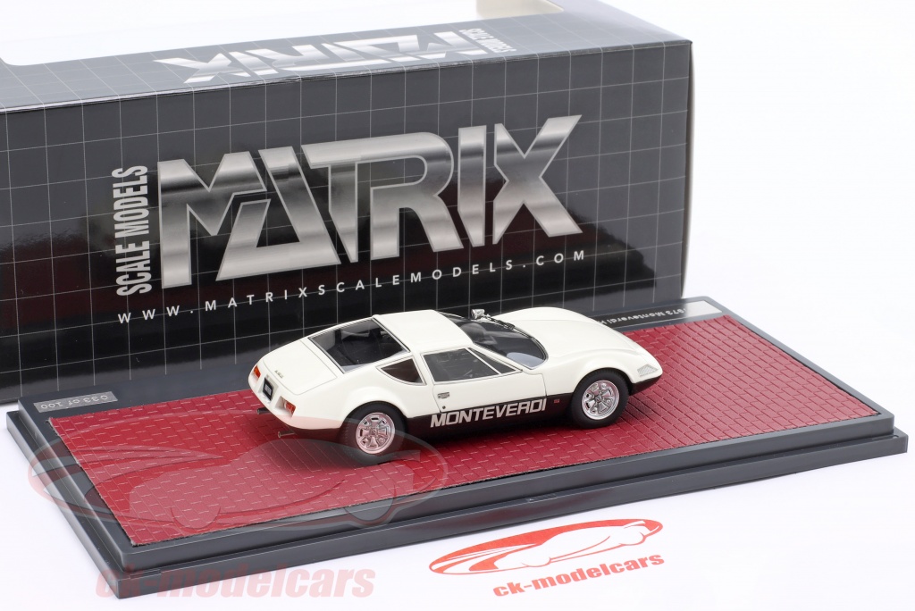 Matrix 1:43 Monteverdi Hai GTS year 1973 white / black MX41308-033 model car MX41308-033 ...
