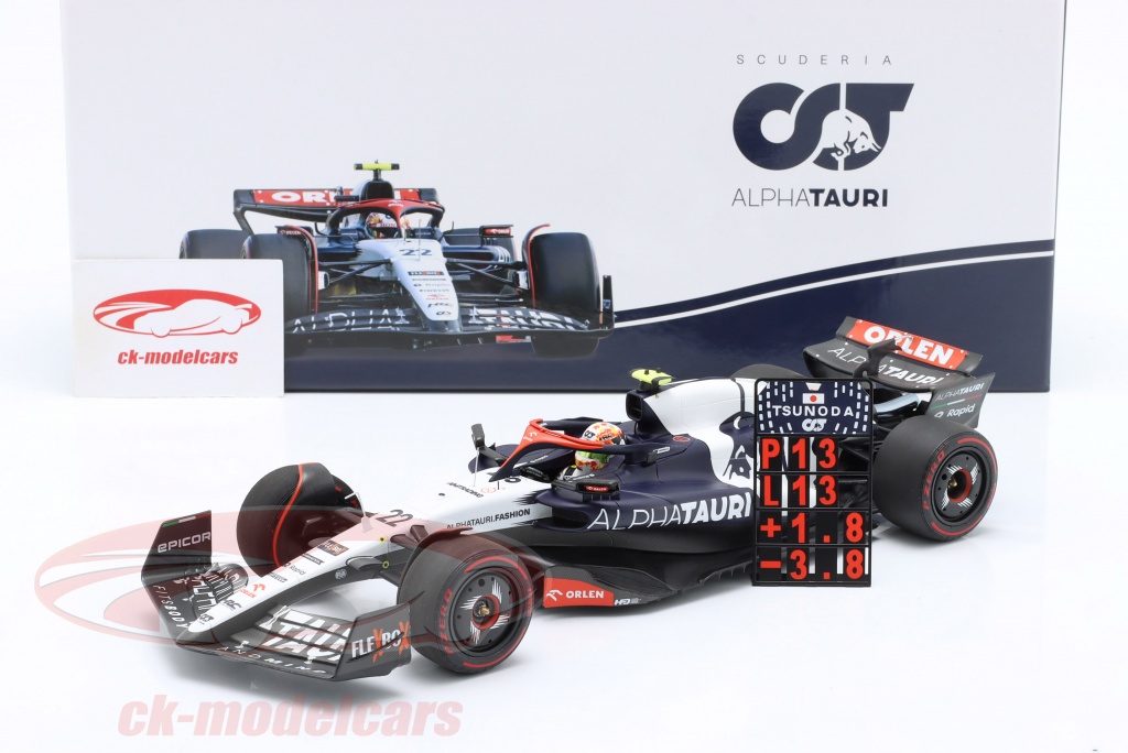 Minichamps 1:18 Yuki Tsunoda Alpha Tauri AT04 #22 British GP formula 1 2023 147230122 model car ...