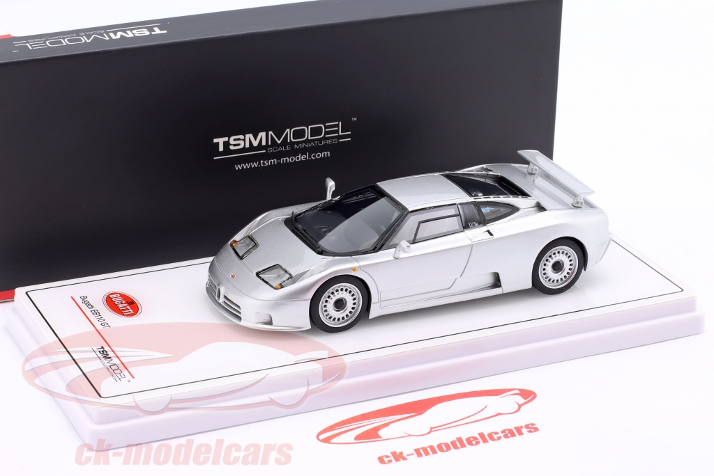 True Scale 1:43 Bugatti EB110 GT year 1991 silver grey TSM430675 model ...