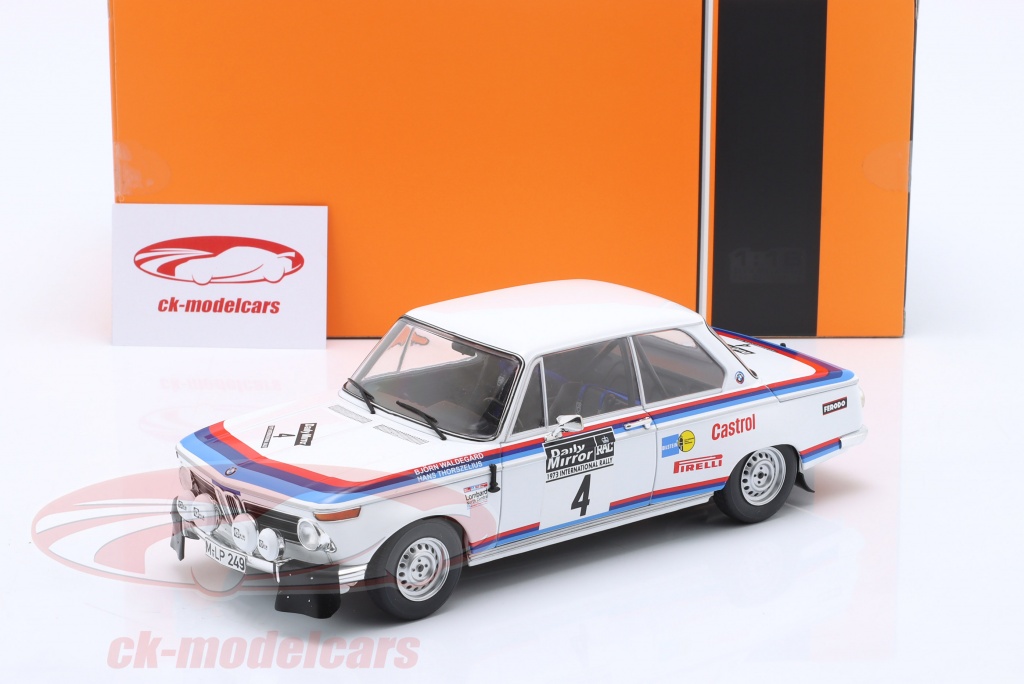 Ixo 1:18 BMW 2002 #4 7th RAC Rallye 1973 Waldegard, Thorszelius ...