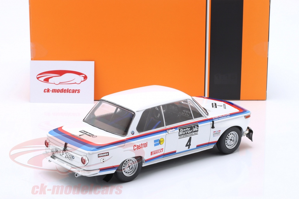 Ixo 1:18 BMW 2002 #4 7ème RAC Rallye 1973 Waldegard, Thorszelius ...