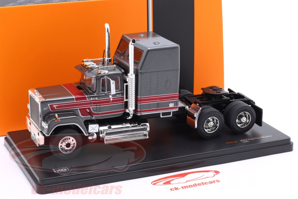 Ixo 1:43 Mack Superliner Magnum SZM year 1985 grey / red TR187.22 model car TR187.22 4895102343164