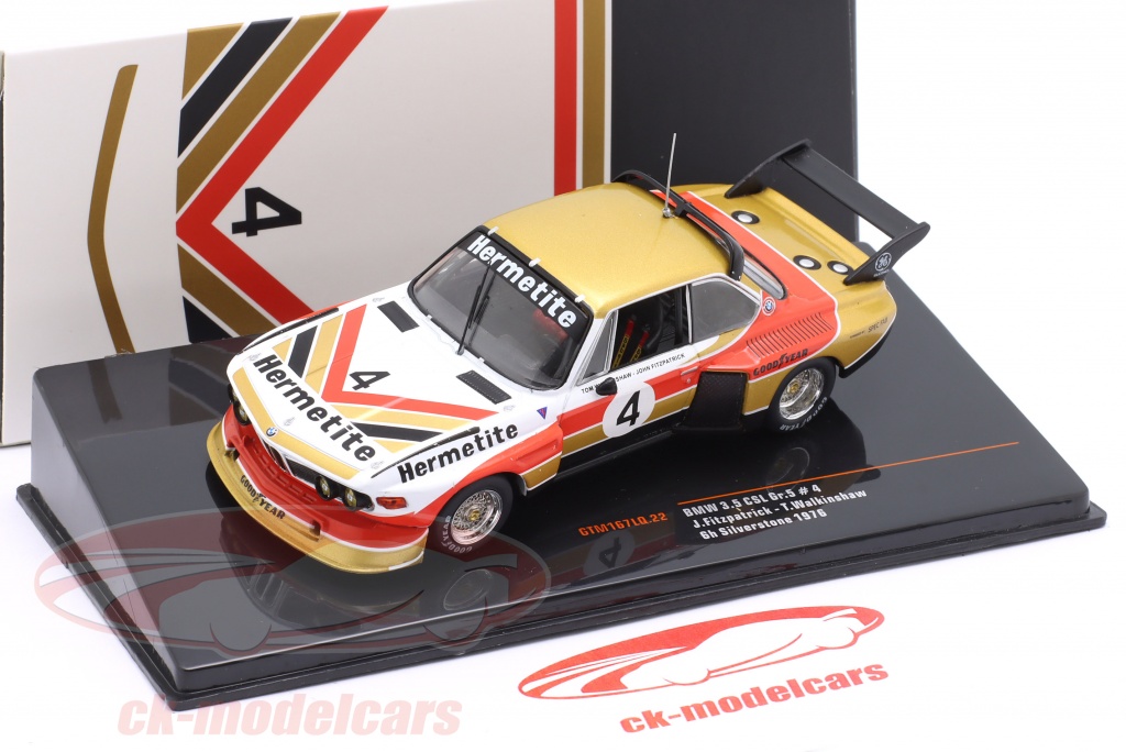 Ixo 1:43 BMW 3.5 CSL Gr.5 #4 Winner 6h Silverstone 1976 Fitzpatrick ...