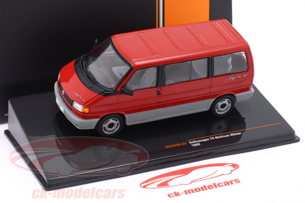Ixo 1:43 Volkswagen VW T4 Multivan Allstar Baujahr 1992 rot CLC555N.22 ...