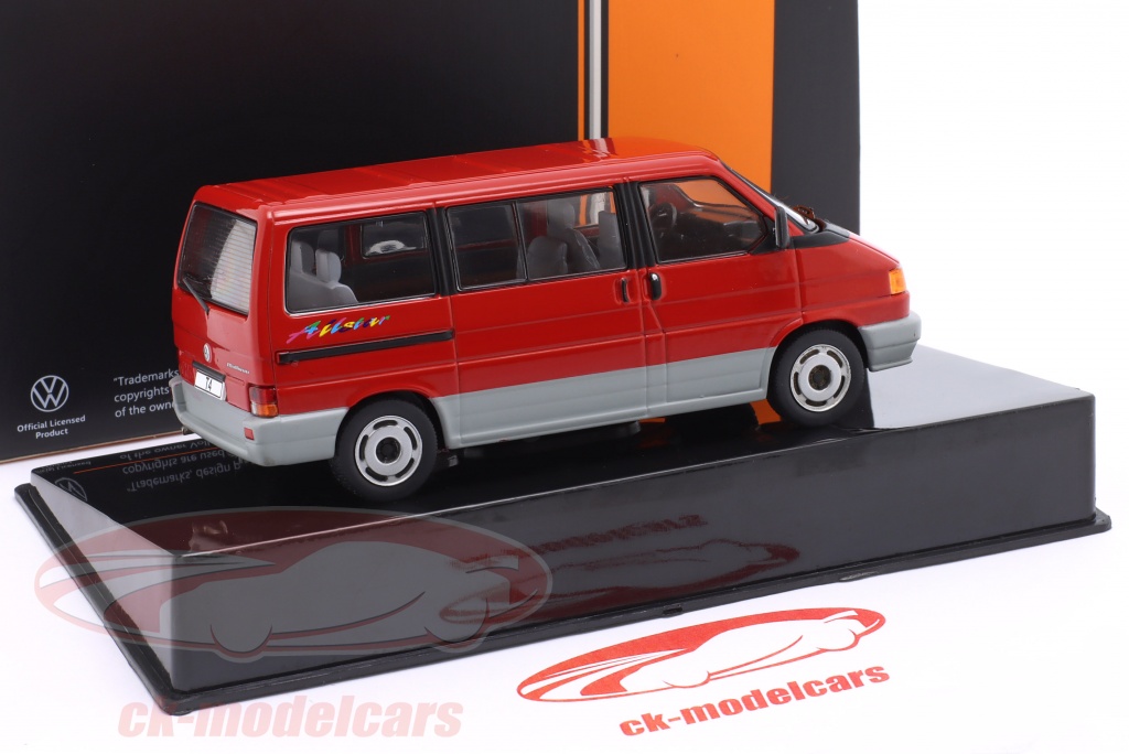 Ixo 1:43 Volkswagen VW T4 Multivan Allstar Baujahr 1992 rot CLC555N.22 ...