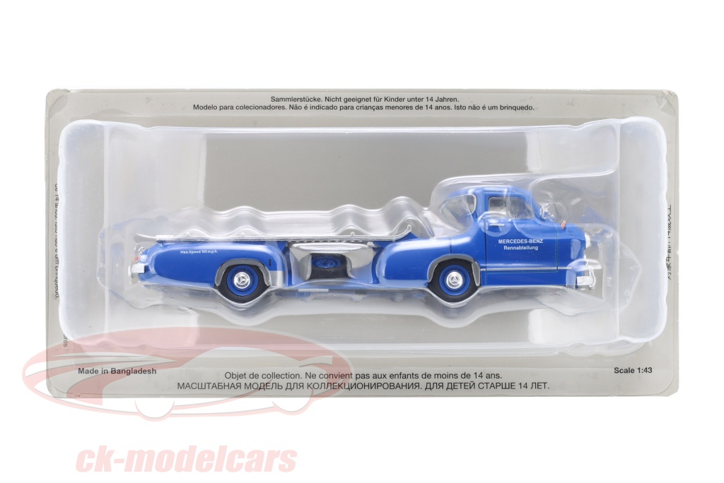 Altaya 1:43 Mercedes-Benz Racing Car Transporter Blue Wonder year 1955 ...