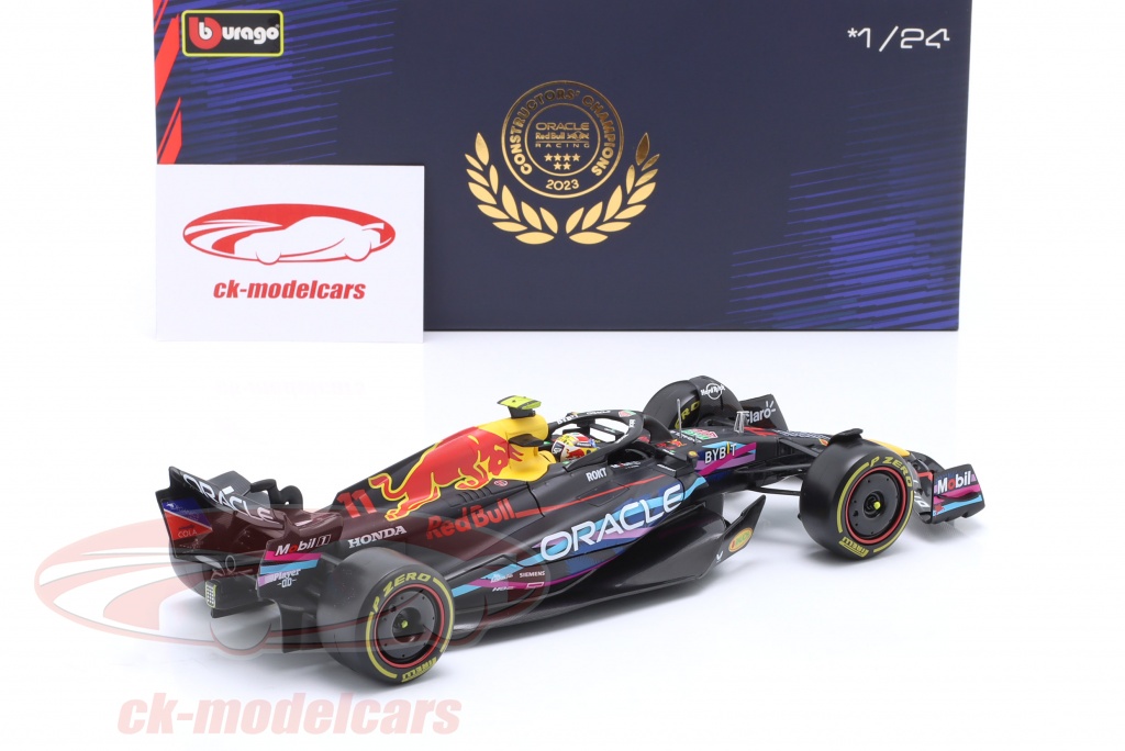 Bburago 1:24 Sergio Perez Red Bull RB19 #11 2nd Miami GP Formula 1 2023 ...