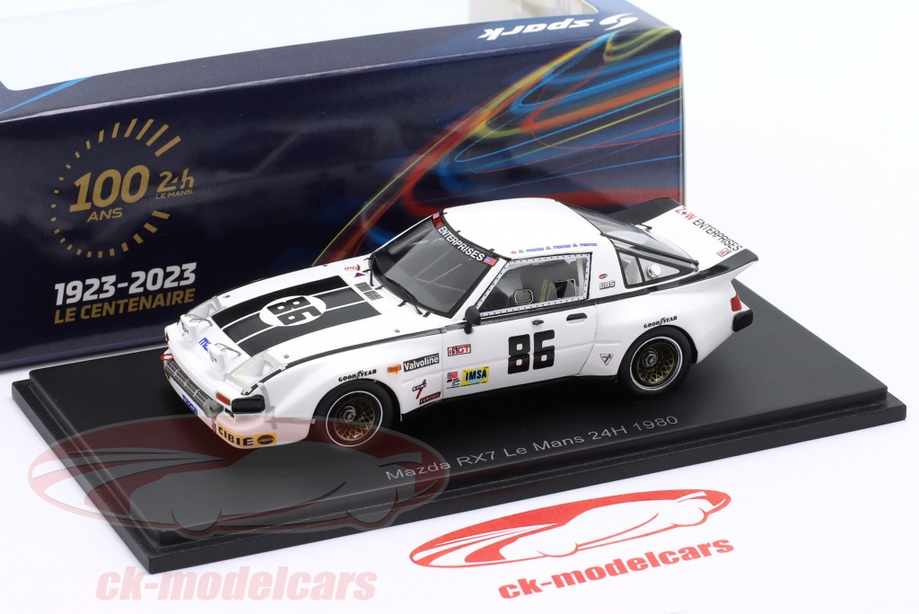 Spark 1:43 Mazda RX-7 #86 24h LeMans 1980 Soto, Hutchins, Honegger ...
