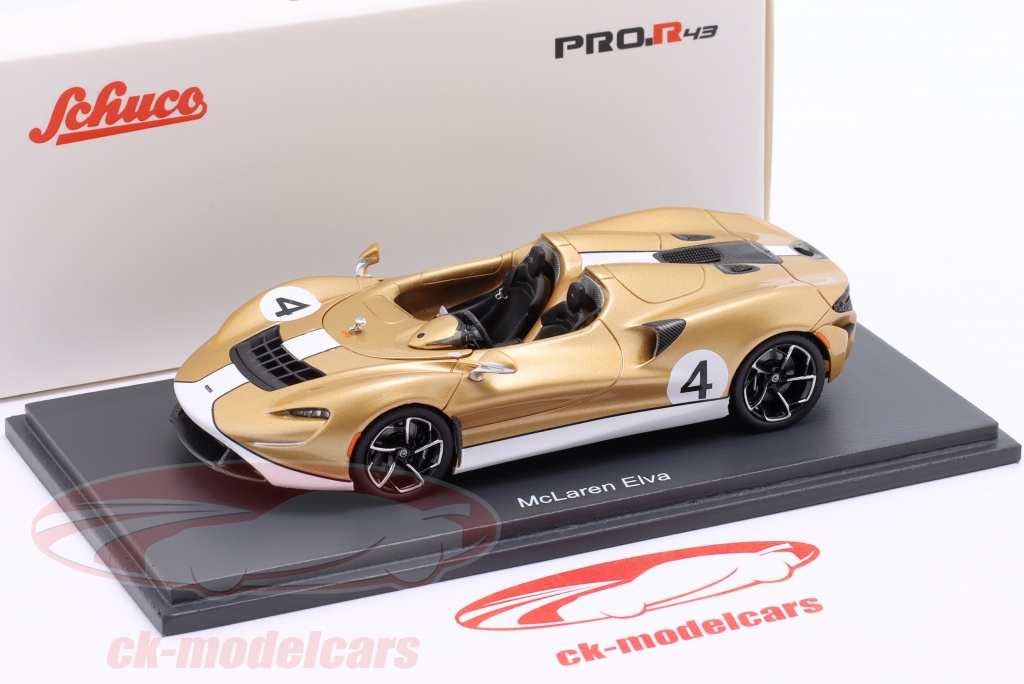 Schuco 1:43 McLaren Elva N4 #4 2020 gold / weiß 450926700 Modellauto 450926700 9581677192676