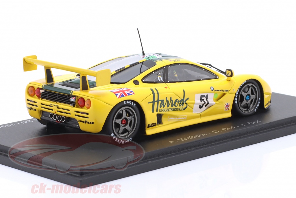 Spark 1:43 McLaren F1 GTR #51 3rd 24h LeMans 1995 D. Bell, A. Wallace ...