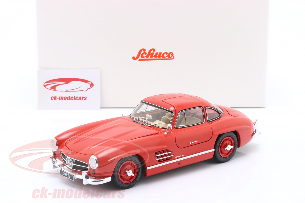 Schuco 1:18 Mercedes-Benz 300 SL Coupe (W198) red 450060100 model car ...