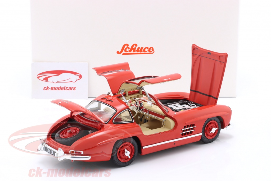 Schuco 1:18 Mercedes-Benz 300 SL Coupe (W198) red 450060100 model car ...