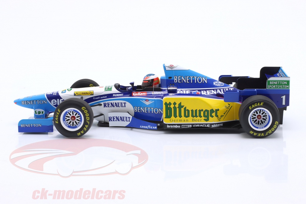 Minichamps 1:18 M. Schumacher Benetton B195 #1 Winner European GP Formula 1 World Champion 1995 ...