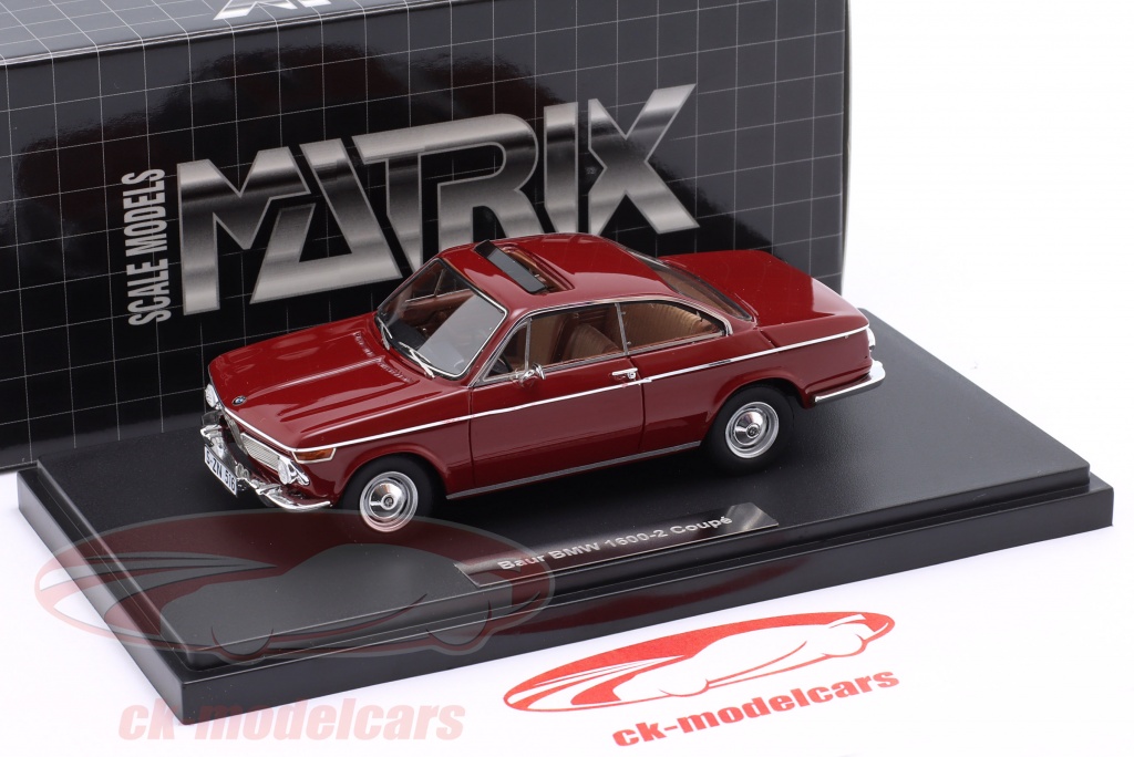 Matrix 1:43 BMW 1600-2 Baur Coupe year1967 red MX30202-013 model car ...