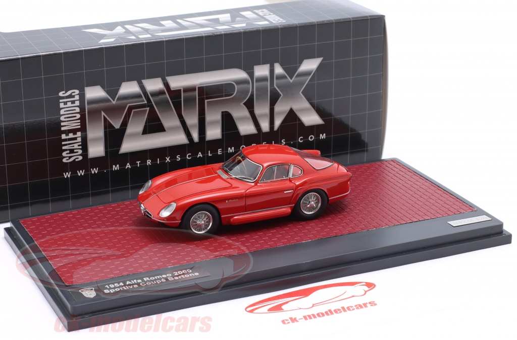 Matrix 1:43 Alfa Romeo 2000 Sportiva Coupe Bertone year 1954 red ...