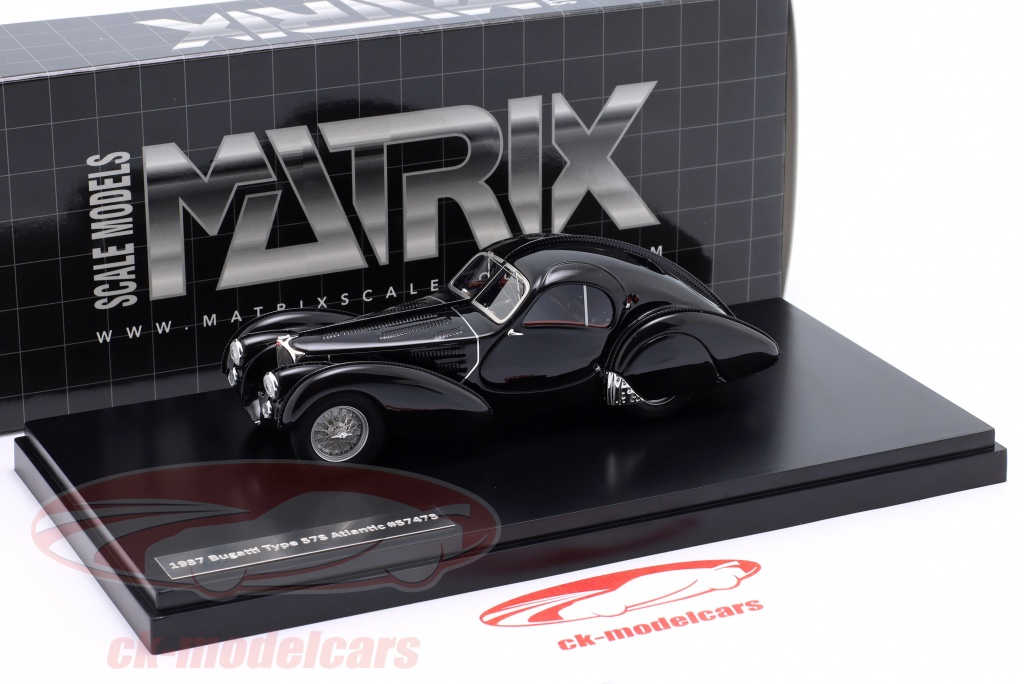 Matrix 1:43 Bugatti T57S Atlantic year 1937 black MX40205-113 model car ...