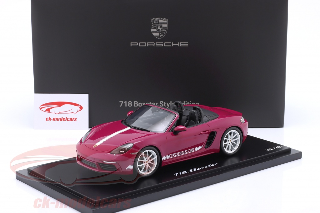 Spark 1:18 Porsche 718 (982) Boxster Style Edition year 2022 ruby star ...