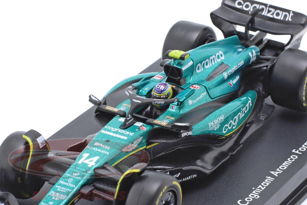 Bburago 1:43 Fernando Alonso Aston Martin AMR23 #14 公式 1 2023 18-38091 #14 模型 汽车 18-38091 #14 ...