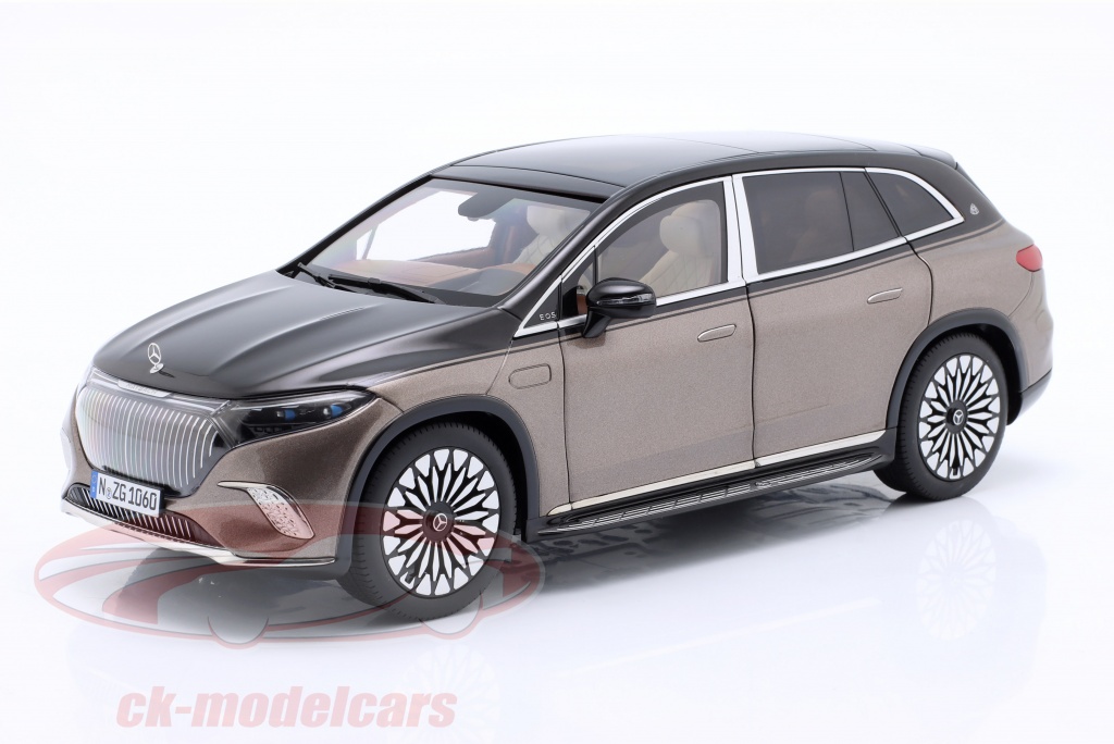 NZG 1:18 Mercedes-Benz Maybach EQS (Z296) Baujahr 2024 braun / schwarz ...