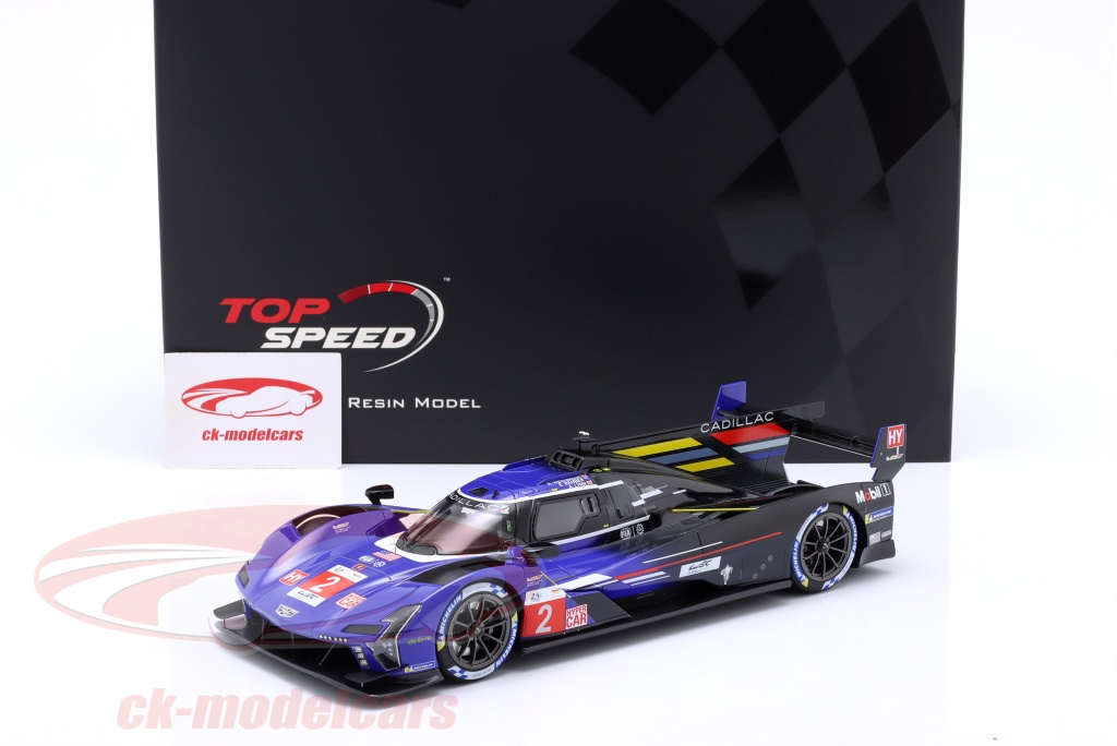 True Scale 1:18 Cadillac V-Series.R #2 3e 24h LeMans 2023 Cadillac Racing TS0515 model auto ...