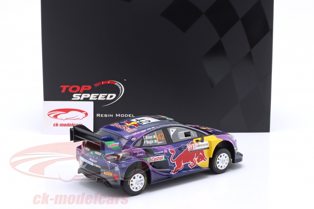 True Scale 1:18 Ford Puma Rally1 #42 2nd Rallye Sardinien 2022 Breen ...