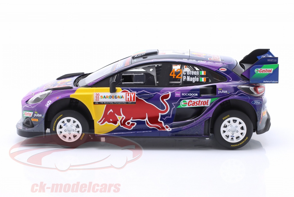 True Scale 1:18 Ford Puma Rally1 #42 2nd Rallye Sardinien 2022 Breen ...