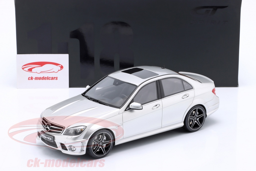 GT-SPIRIT 1:18 Mercedes-Benz C-Class C63 AMG year 2008 silver GT462 model car GT462 9580010313198