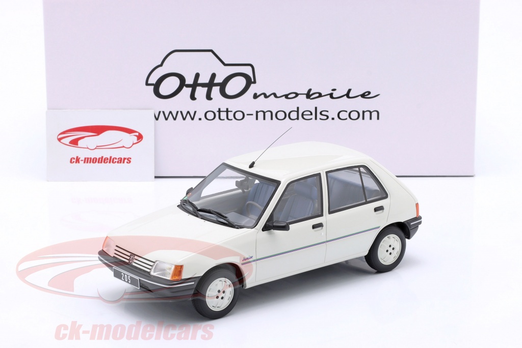 Ottomobile 1:18 Peugeot 205 Junior year 1988 white OT463 model car ...