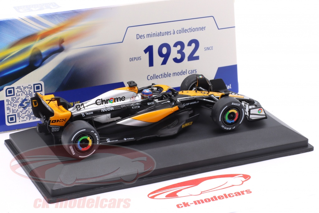 Solido 1:43 Oscar Piastri MCL60 #81 第四名 英国 GP 公式 1 2023 S4317802 模型 汽车 ...