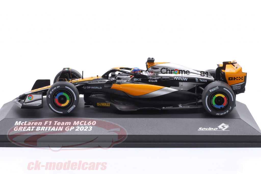 Solido 1:43 Oscar Piastri MCL60 #81 第四名 英国 GP 公式 1 2023 S4317802 模型 汽车 ...