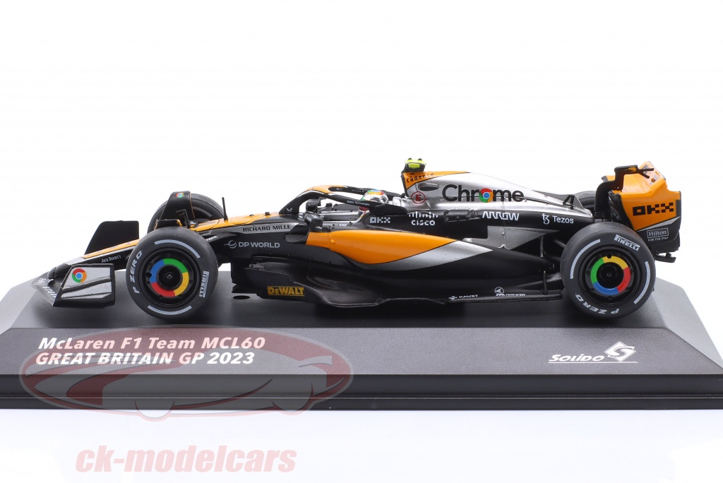 Solido 1:43 Lando Norris MCL60 #4 2nd Great Britain GP Formula 1 2023 ...