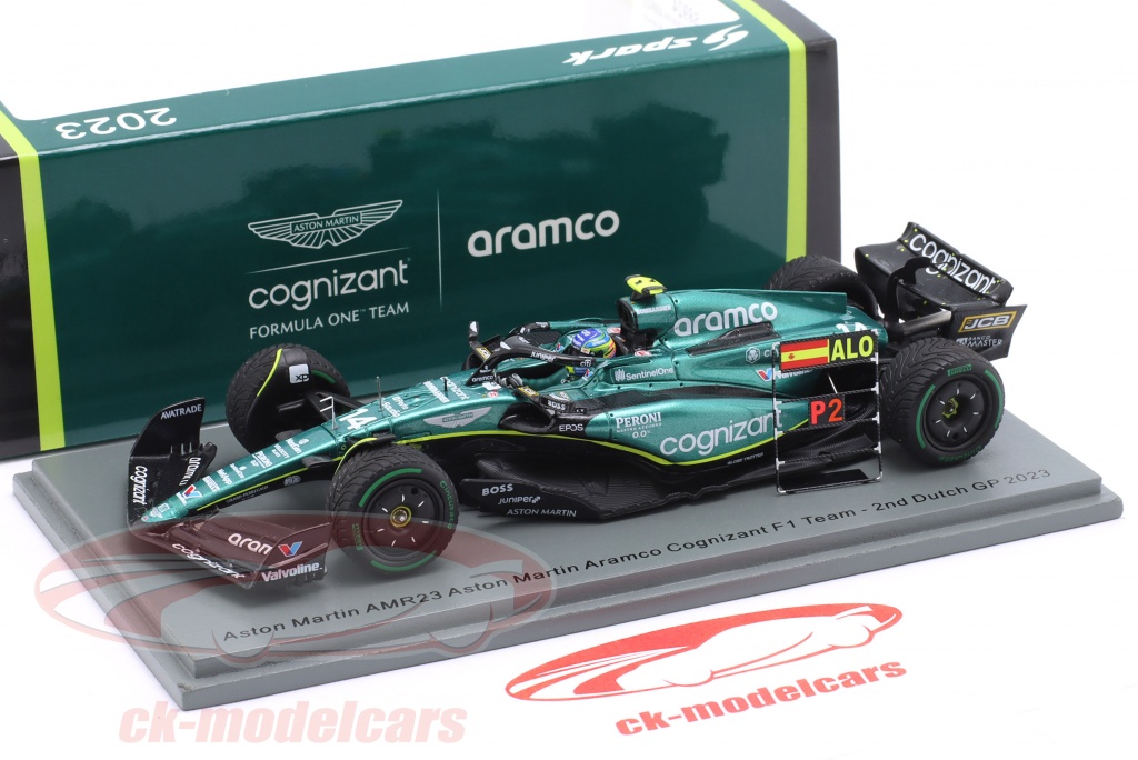 Spark 1:43 Fernando Alonso Aston Martin AMR23 #14 2nd Dutch GP Formula 1 2023 S8924 model car ...