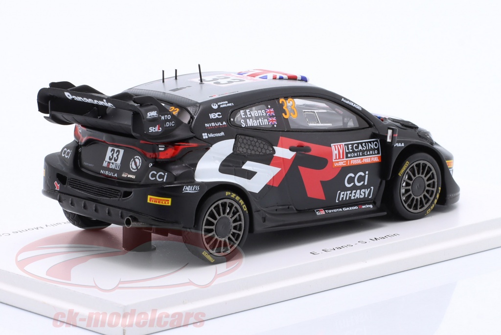 Spark 1:43 Toyota GR Yaris Rally1 Hybrid #33 3ème Rallye Monte Carlo 2024 Evans, Martin S6851 ...