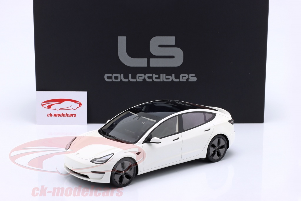 LS Collectibles 1:18 Tesla Model 3 year pearl white LS086C model car ...