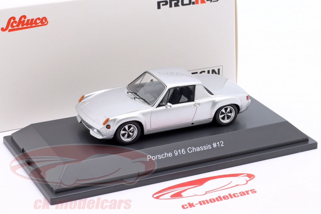 Schuco 1:43 Porsche 916 (Chassis #12) year 1972 silver 450918900 model ...