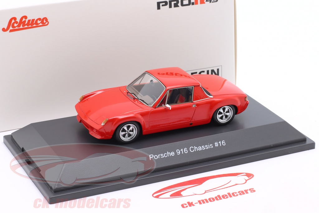 Schuco 1:43 Porsche 916 (Chassis #16) Année de construction 1971 rouge ...
