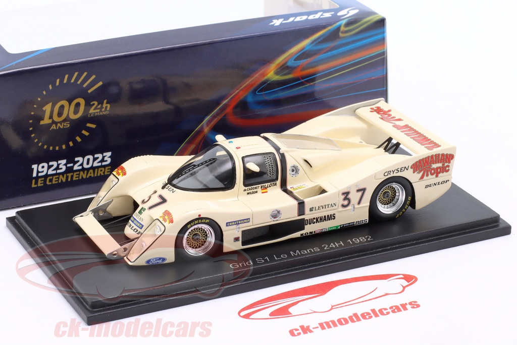 Spark 1:43 Grid Plaza S1 #37 24h LeMans 1982 Wilson, de Villota, de Cadenet S9423 modelo coche ...