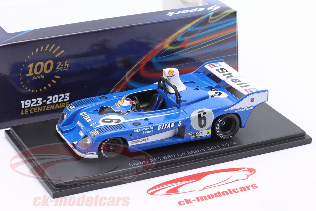 Spark 1:43 Matra MS680 #6 24h LeMans 1974 Beltoise, Jarier S9446 modèle ...