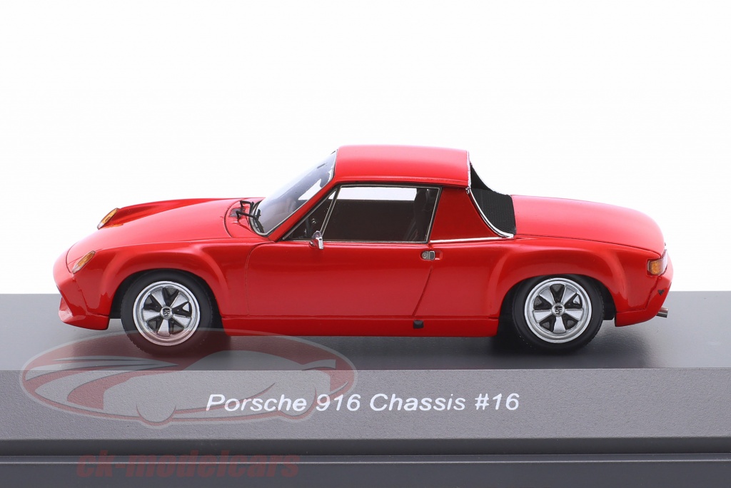 Schuco 1:43 Porsche 916 (Chassis #16) Año de construcción 1971 rojo ...