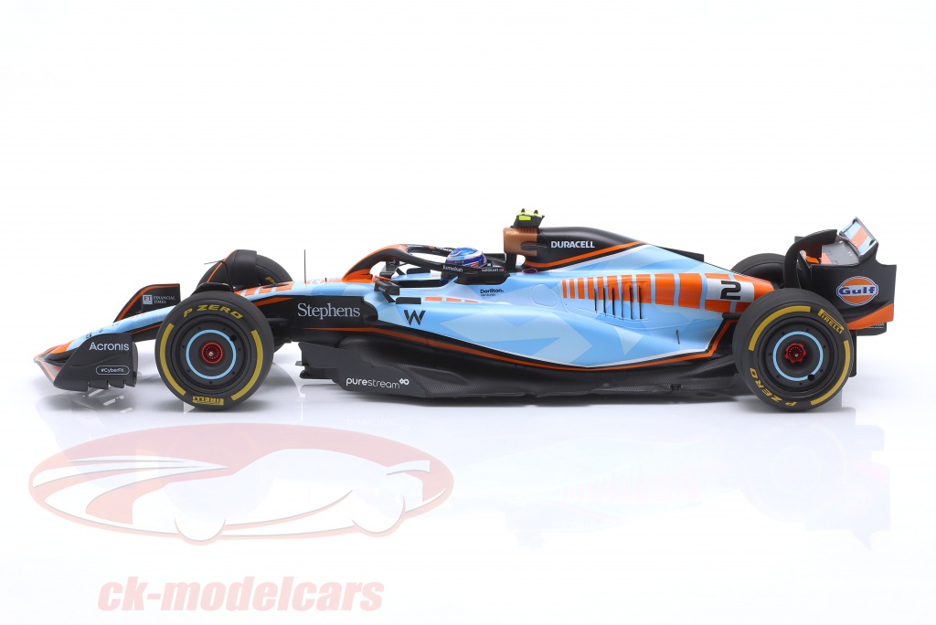 Spark 1:18 L. Sargeant Williams FW45 Gulf Design #2 Singapore GP ...
