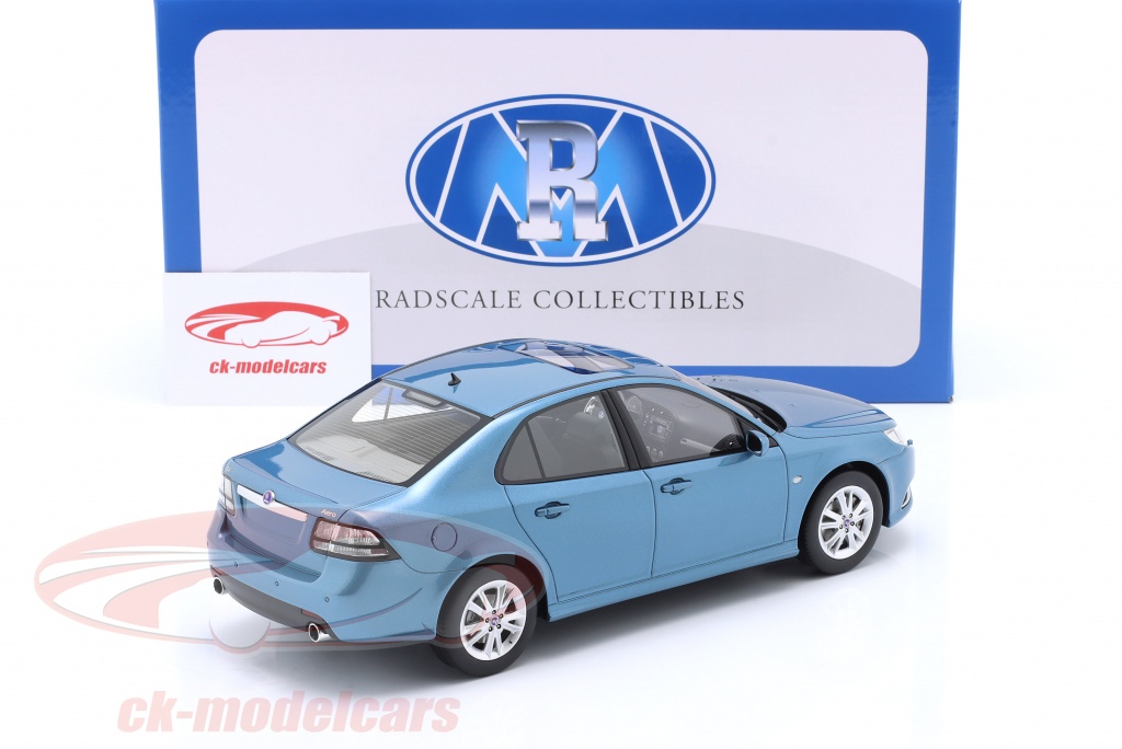 Radscale Models 1:18 Saab 9-3 Aero Sedan year 2008 ice blue RM-0025 ...
