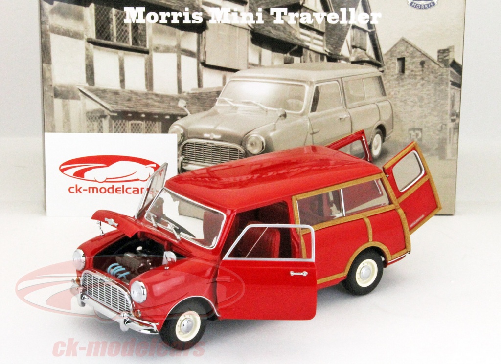 Kyosho 1:18 Morris Mini Traveller 1968 red 08195R model car 08195R ...