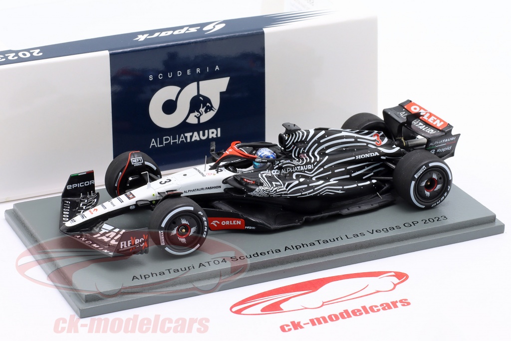 Spark 1:43 Daniel Ricciardo AlphaTauri AT04 #3 Las Vegas GP formule 1 2023 S8942 model auto ...